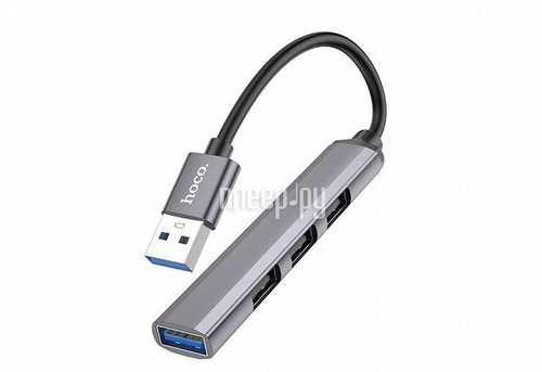 Хаб USB Hoco HB26 3xUSB 2.0/1xUSB 3.0 Grey 693