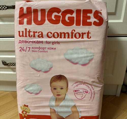 Подгузники Huggies 4 ultra comfort для девочек 80