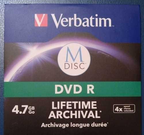 Verbatim lifetime archival m disc dvd r 4.7 gb