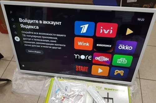 Новый Белоснежный Smart TV 81см,Голосовое управл