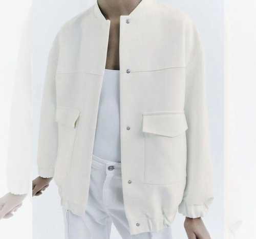 Бомбер zara lime massimo dutti