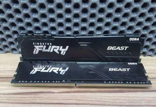 Оп память DDR4 16Gb (8Gbx2) 2666MHz Kingston Fury