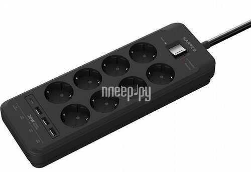 Сетевой фильтр Harper 8 Sockets 5m Black UCH-650