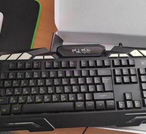 Игровая клавиатура (мембрамная) и мышь