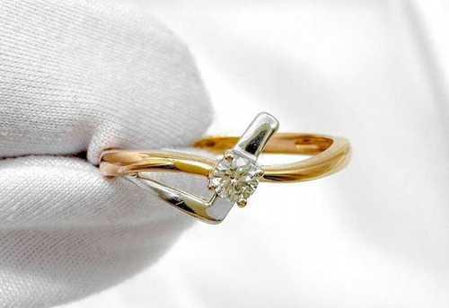Золотое кольцо с бриллиантом 585 проба 1.87 гр
