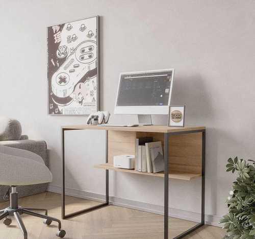 Компьютерный стол в стиле Loft woodsteel, 100х58х7