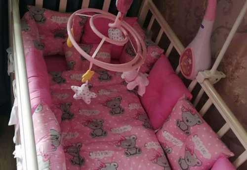 Мобиль на кроватку chicco розовый
