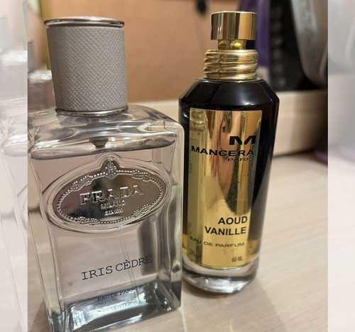 Prada Iris cedre и Mancera aoud vanile