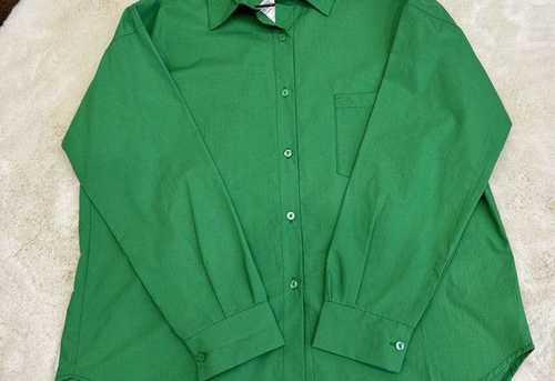 Женская рубашка хлопок зеленая 48, 50, 52