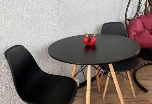 Набор eames стол + стулья (4шт), черные