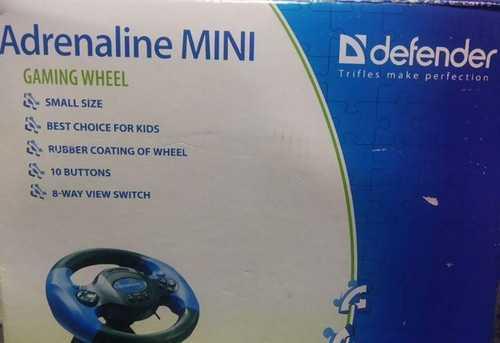 Игровой руль с педалями Defender Adrenaline Mini