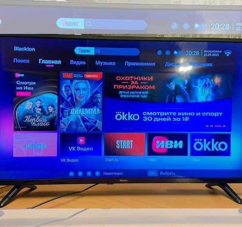 Телевизор blackton 40 дюймов full hd SMART tv