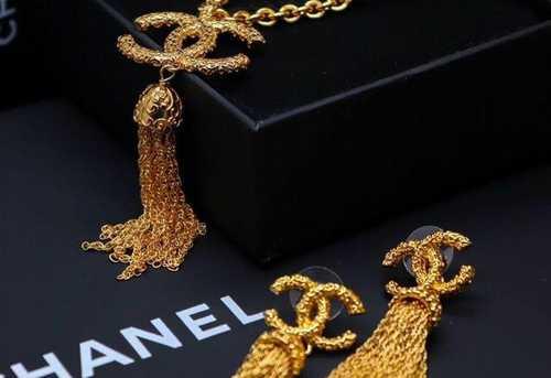 Chanel Золотые Серьги