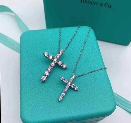 Золотая подвеска Tiffany в форме креста