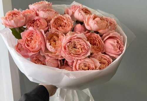 Букет кустовых пионовидных роз Джульетта