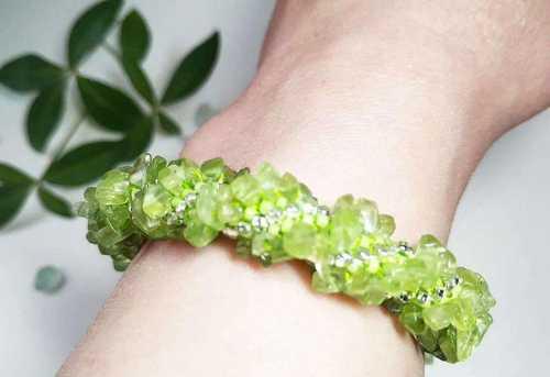 Зелёный Дракон, женский браслет из хризолита