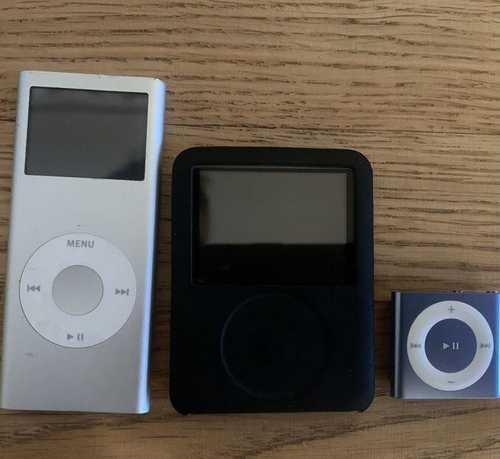 Коллекция плееров iPod - 3 штуки (nano, shuffle)