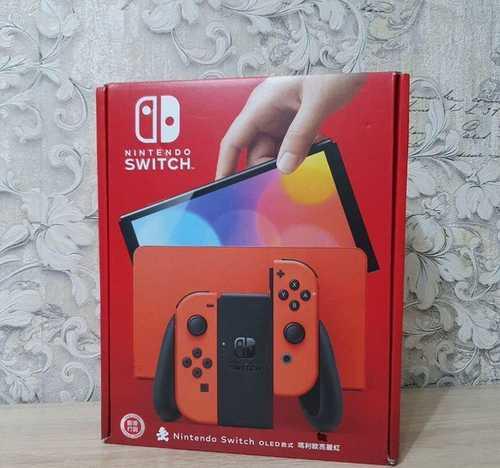 Nintendo Switch Oled Mario Edition Новый прошитый