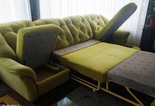 Продам диван-кровать с оттоманкой бу