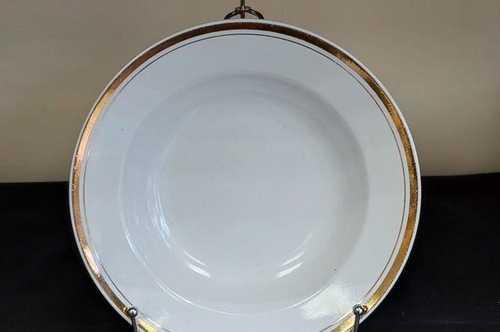 Тарелка суповая 24 х 4,5 см золотй отвод Южноураль