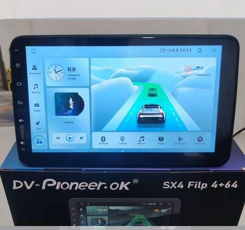 Магнитола DV Pioneer SX4 Flip 4/64, вращение 180гр