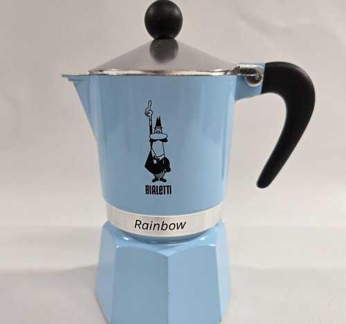 Гейзерная кофеварка Bialetti Rainbow Azzura 3 чаши