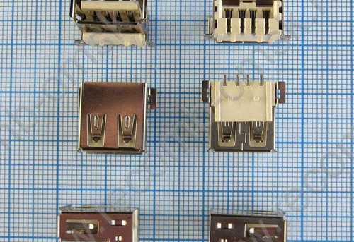 Разъем USB тип A розетка горизонтальная - U026