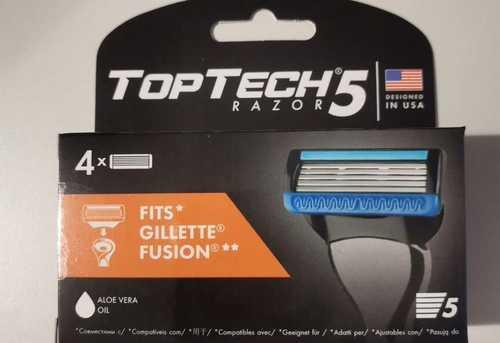 Кассеты Toptech Razor 5 аналог Gillette Fusion