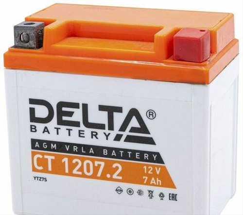 Аккумулятор delta CT 1207.2 12V (ytz7s) 7 Ач 130 А