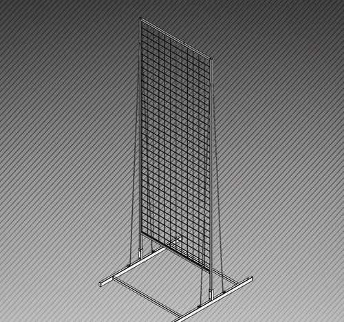 Стенд сетчатый двусторонний белый