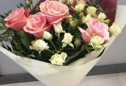 Букет из розовых роз цветы и подарки с доставкой