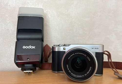 Фотоаппарат Fujifilm X-A5 + внешняя вспышка Godox
