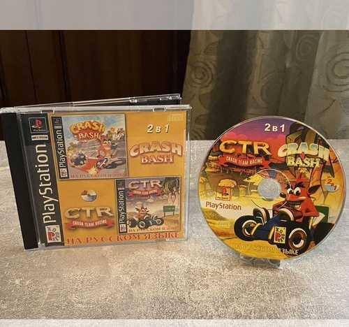 CTR + Crash Bash Сборник 2 в 1 PS1