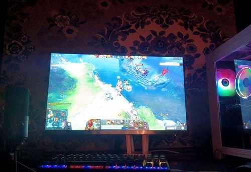 Игровой пк с монитором и клавиатурой