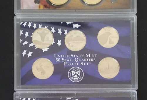 Комплект монет США 2007гв три сета proof