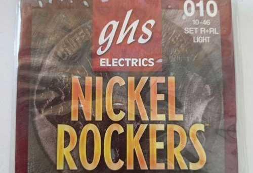Струны для электрогитар GHS nickel rockers
