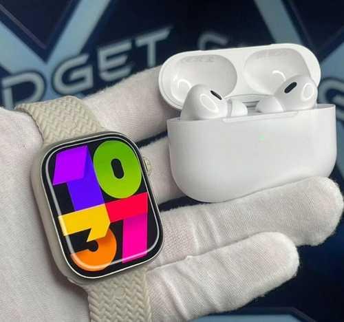 Подарочный набор AirPods Pro 2  Apple Watch 9 45mm