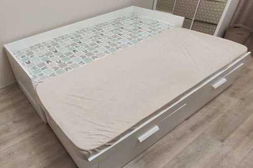 Раздвижная кровать IKEA Бримнес с матрасами