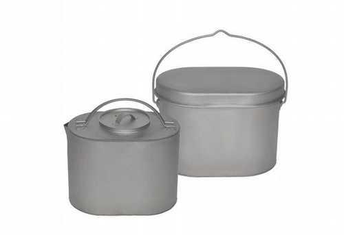 Набор посуды Титан - Чайник 2.2 л + Котелок 3.3 л