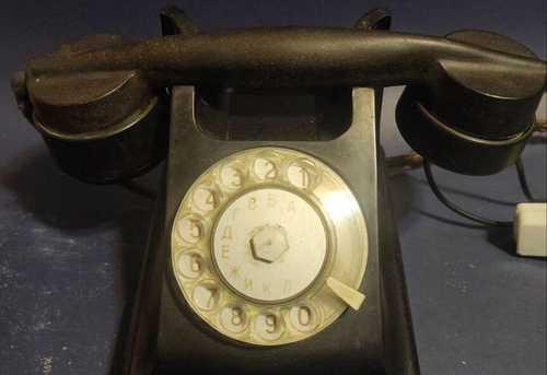 Старинный дисковый телефон СССР вэф 50е-60е гг