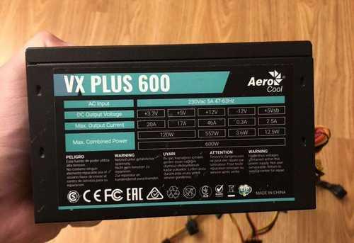 Блок питания Aerocool vx plus 600w