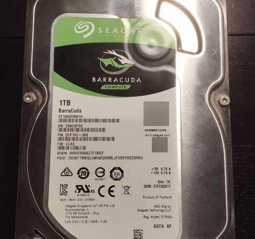 Жесткий диск seagate barracuda 1 tb