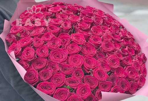 Розовые розы букет цветов