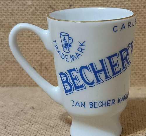 Ликерная рюмка с ручкой "Becher's Liqueur", фарфор