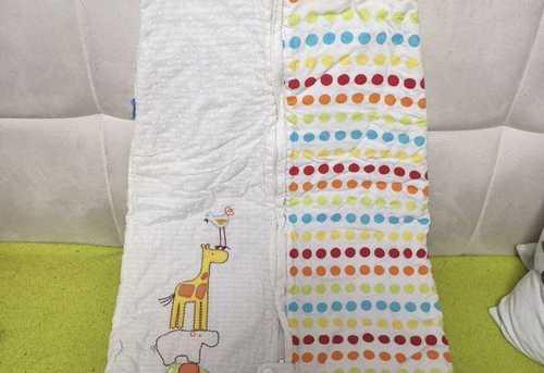 Спальный конверт мешок детский белый одеяло