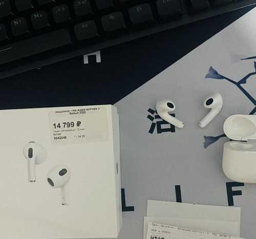 Airpods 3  без проводная зарядка в подарок