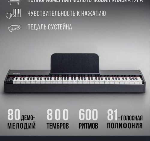 Цифровое пианино tesler STZ-8805 black