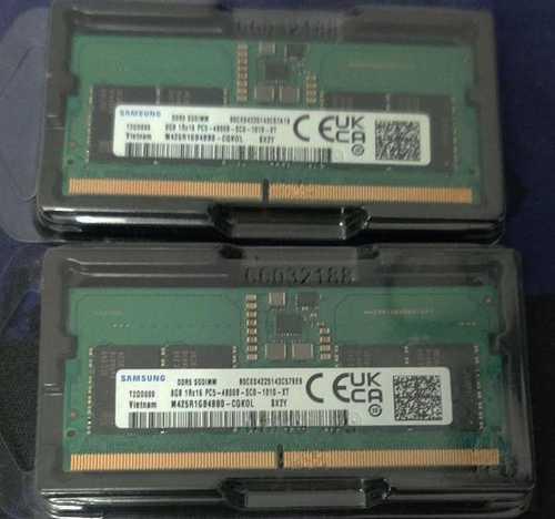 Озу samsung sodimm 16 gb (2x8) ddr5 4800