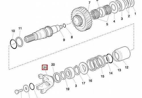 Фланец передний кпп Power shuttle