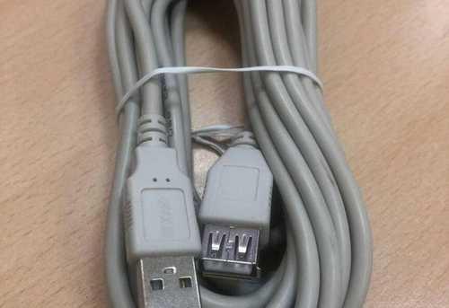 Шнур rexant USB-А male - USB-A female 5M 18-1117